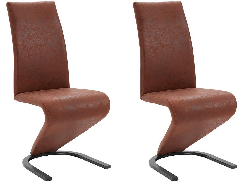 Loft24 Freischwinger Zap Set 2 St Esszimmerstuhl Mit Microfaser Bezug