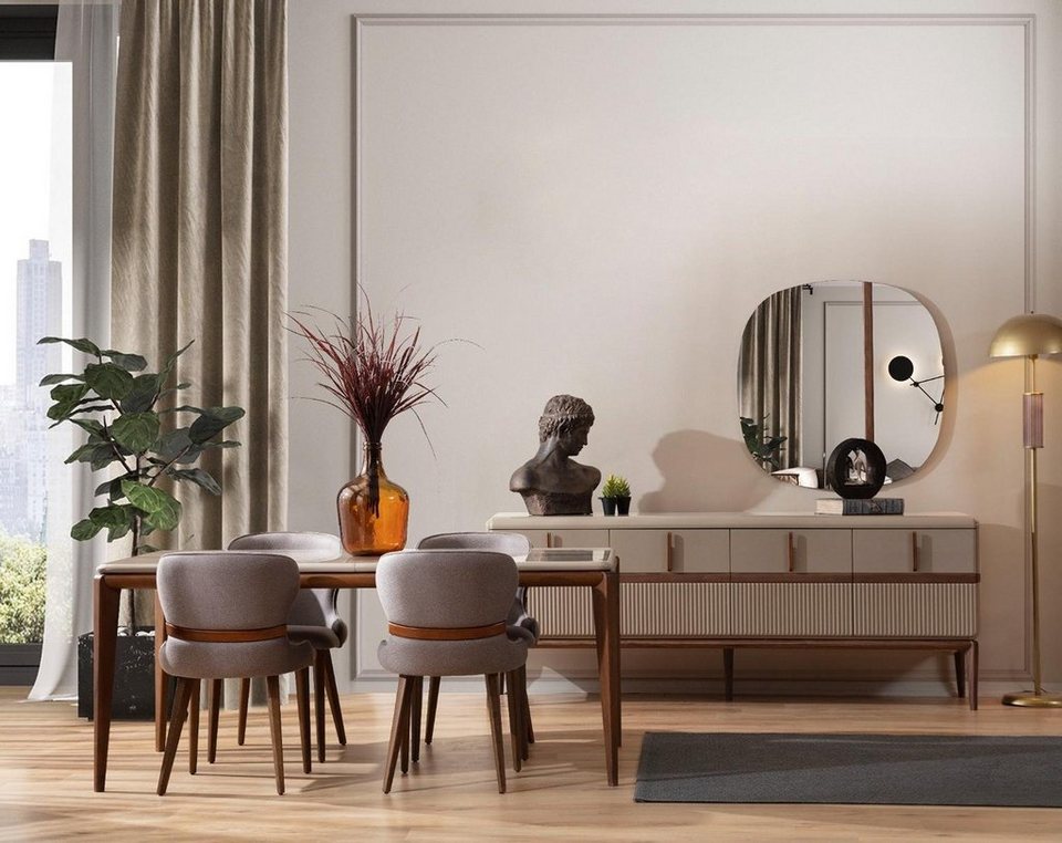 Jvmoebel Esszimmer Set Modernes Esszimmer Set Designer Esstisch 4x