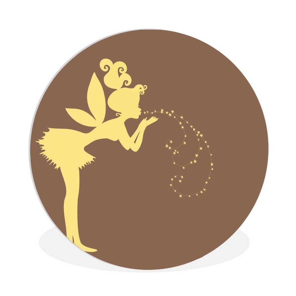 Muchowow Gemälde Eine Illustration Einer Gelben Fee Auf Einem Braunen