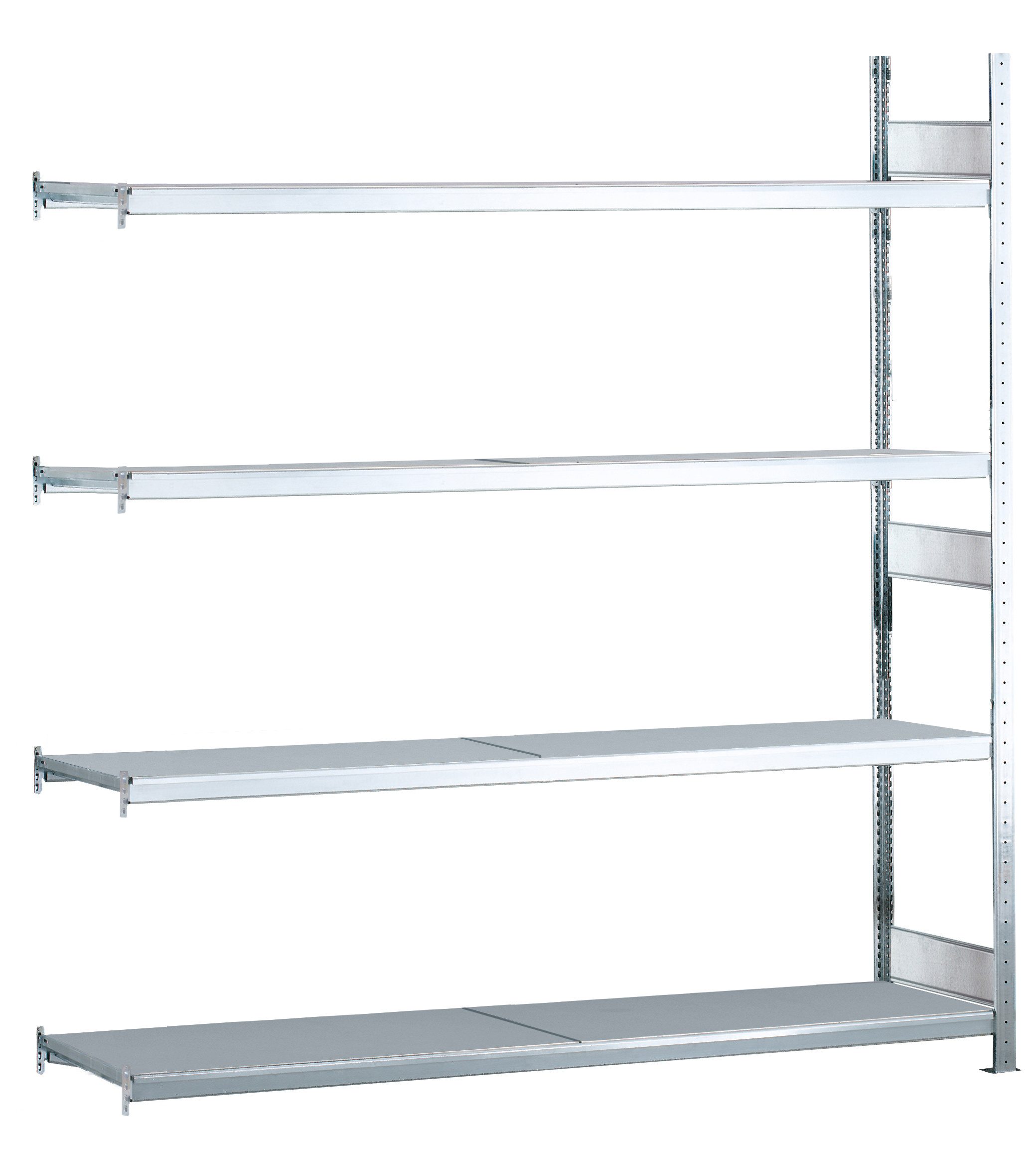 SCHULTE Lagertechnik Steckregal AR, Weitspannregal WS 2000 mit Stahlböden, 2500 x 1500 x 800 mm