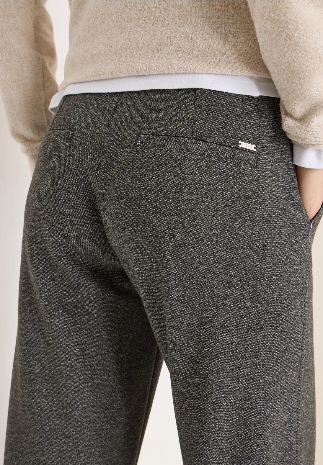 CECIL Stoffhose Two-Tone Melange Hose Neele (1-tlg)