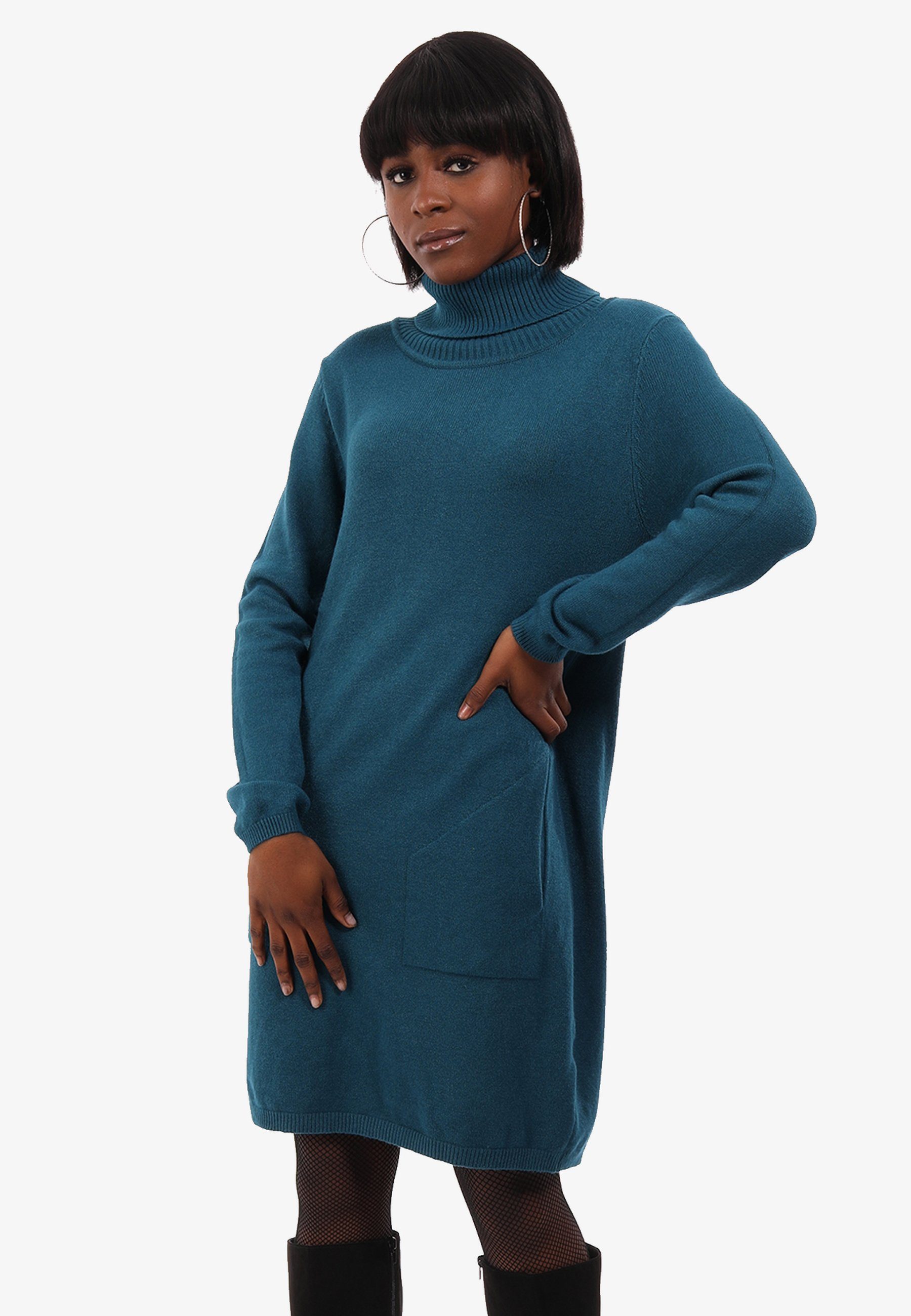 Yc Fashion And Style Strickkleid Strickkleid Longpullover Mit Rollkragen