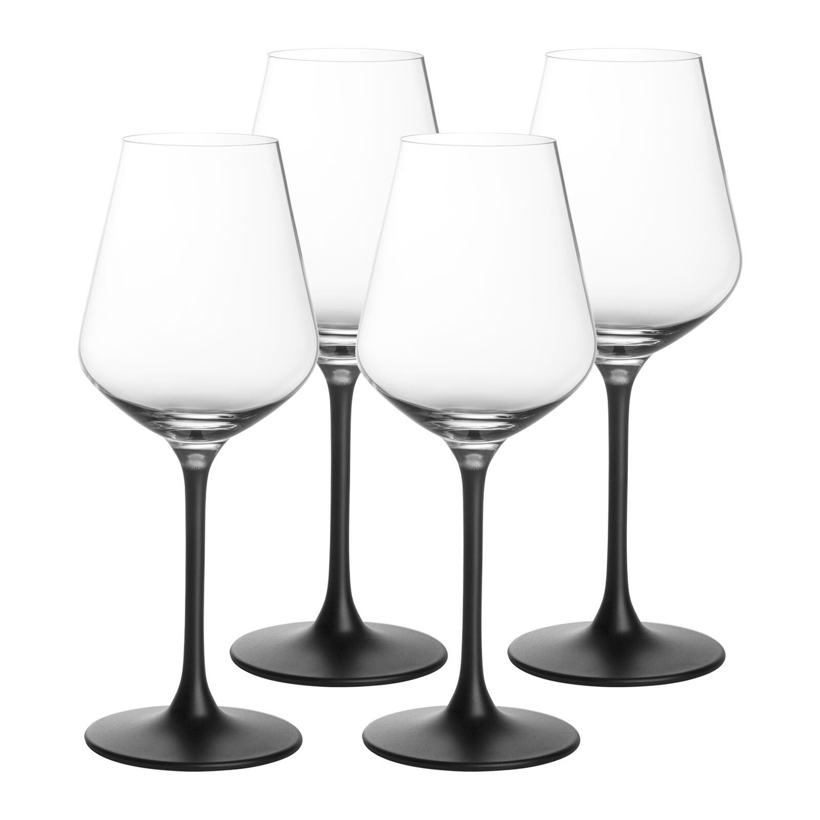 Villeroy & Boch Rotweinglas Manufacture Rock Rotweingläser 470 ml 4er Set, Glas, 4-teiliges ...