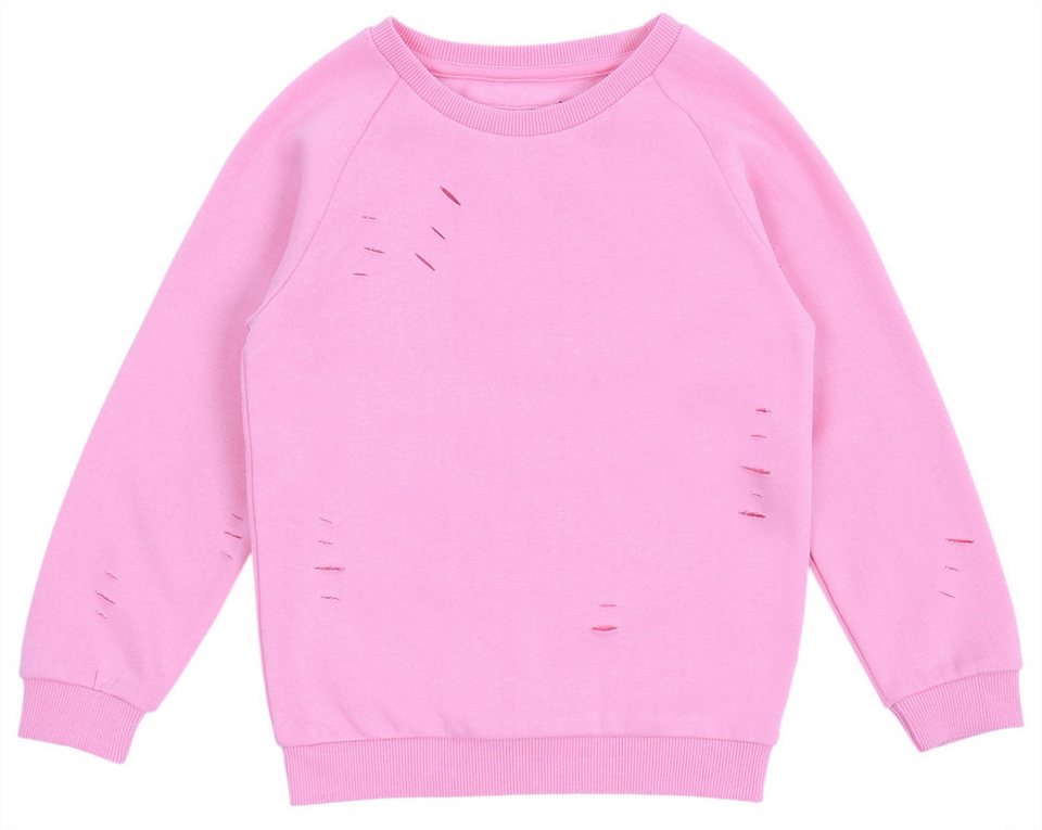 Sarciaeu Sweatshirt Pinke Bluse Mit Deko Löchern 8 9 Jahre