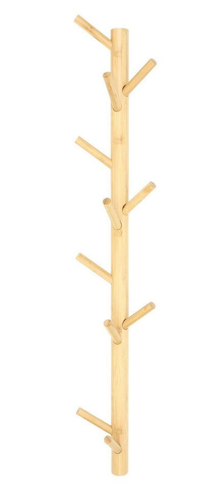 Dekoleidenschaft Wandgarderobe Aus Bambus Mit 11 Haken 100 Cm Hoch Im