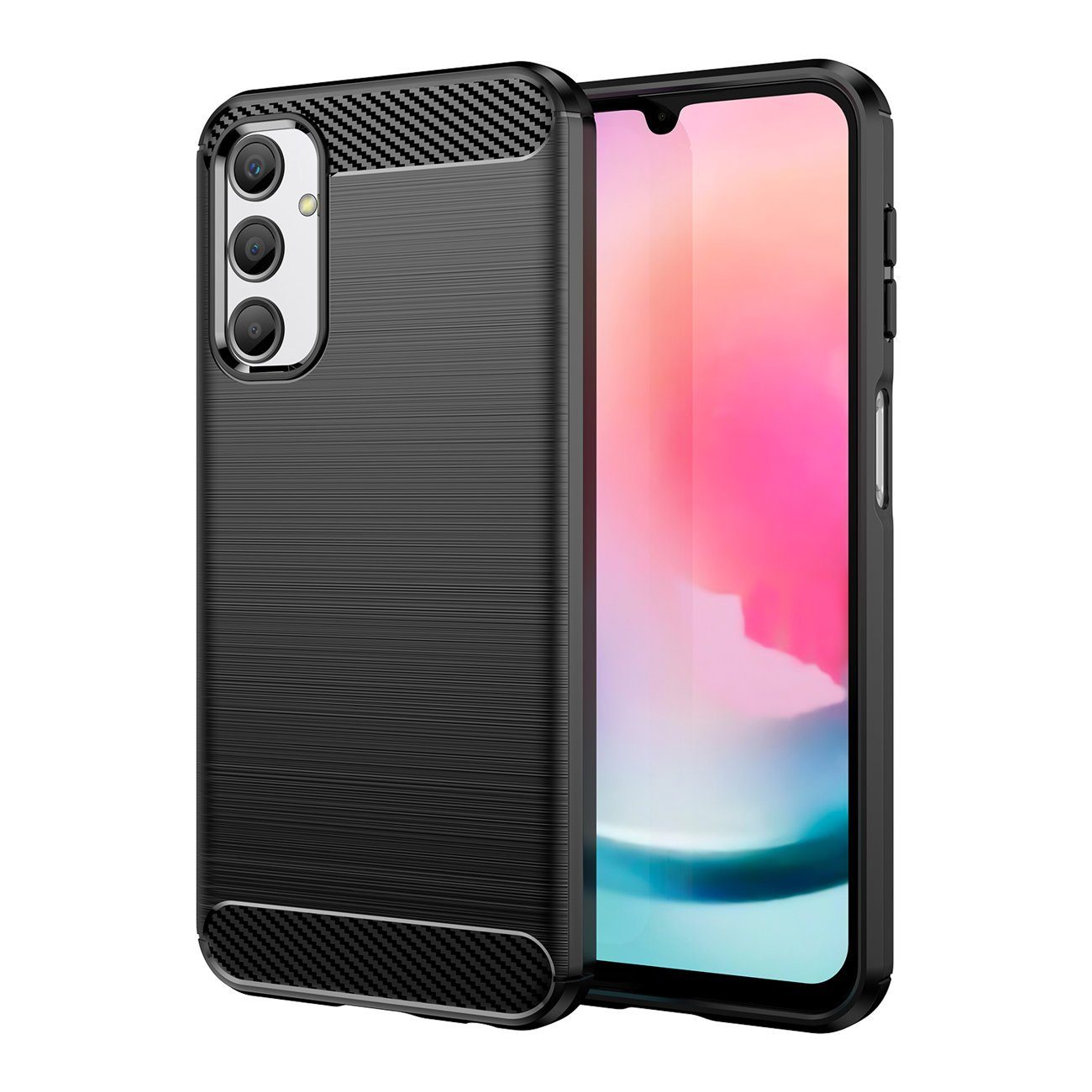Cofi 1453 Handyhülle Carbon Case Für Samsung Galaxy M54 5g Silikon