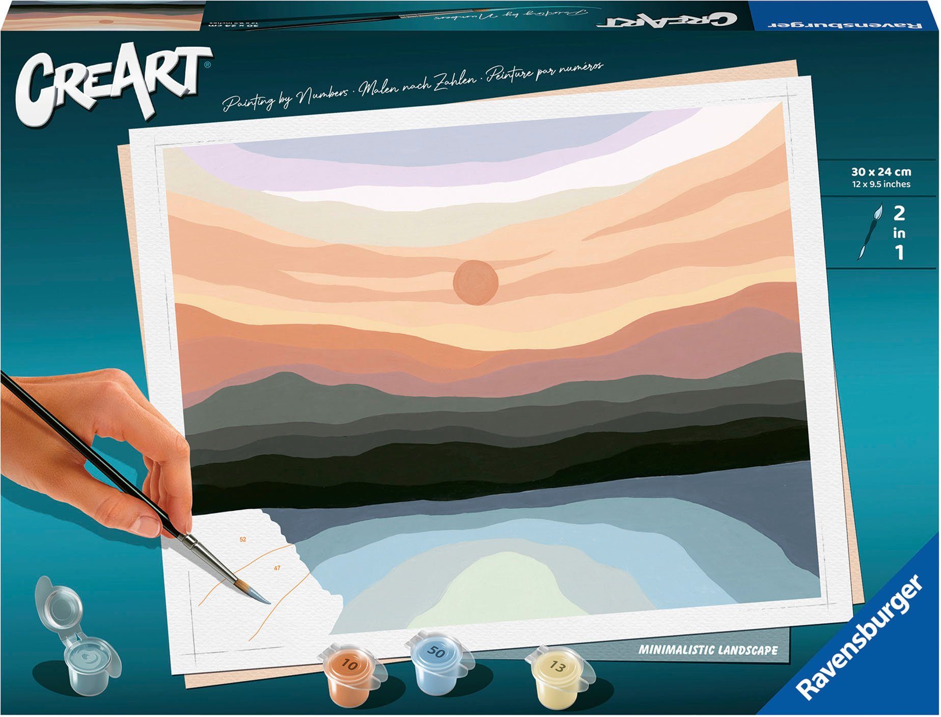 Ravensburger Malen nach Zahlen CreArt, Minimalistic Landscape, Made in Europe; FSC® - schützt ...