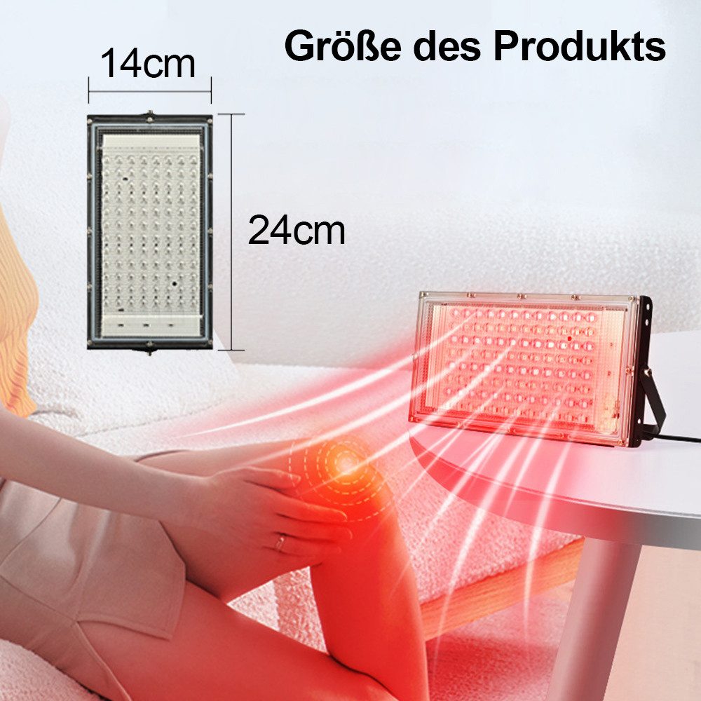 MUPOO Infrarotlampe Rotlicht Therapielampe 660 Nm,850 Nm LED ...