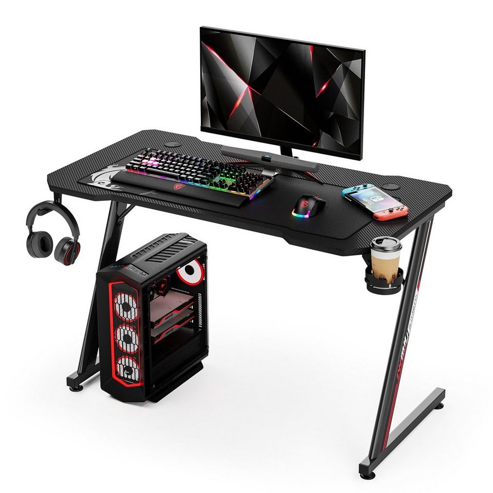 Intimate Wm Heart Gamingtisch Gamer Schreibtisch Mit Carbon Optik 110cm