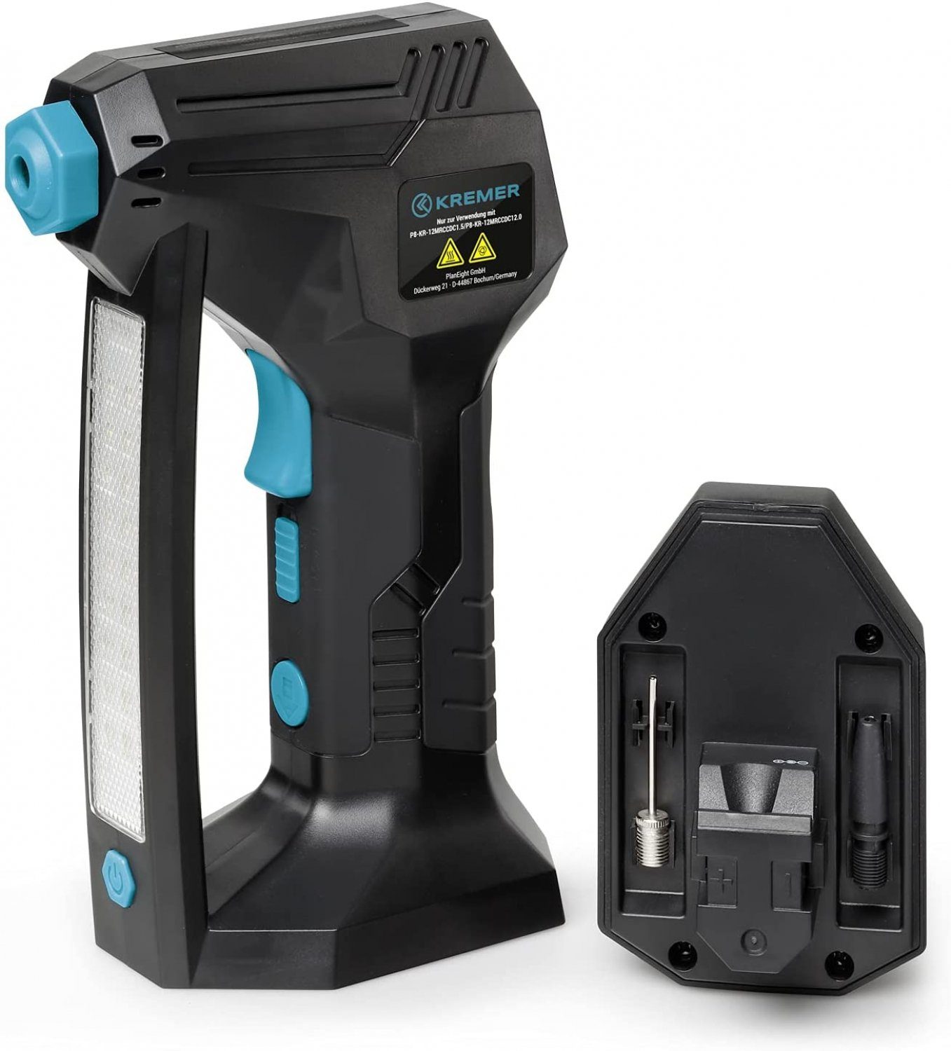 Kremers Schatzkiste Akku-Handkompressor KREMER 12V Akku LCD Kfz-Mini ...