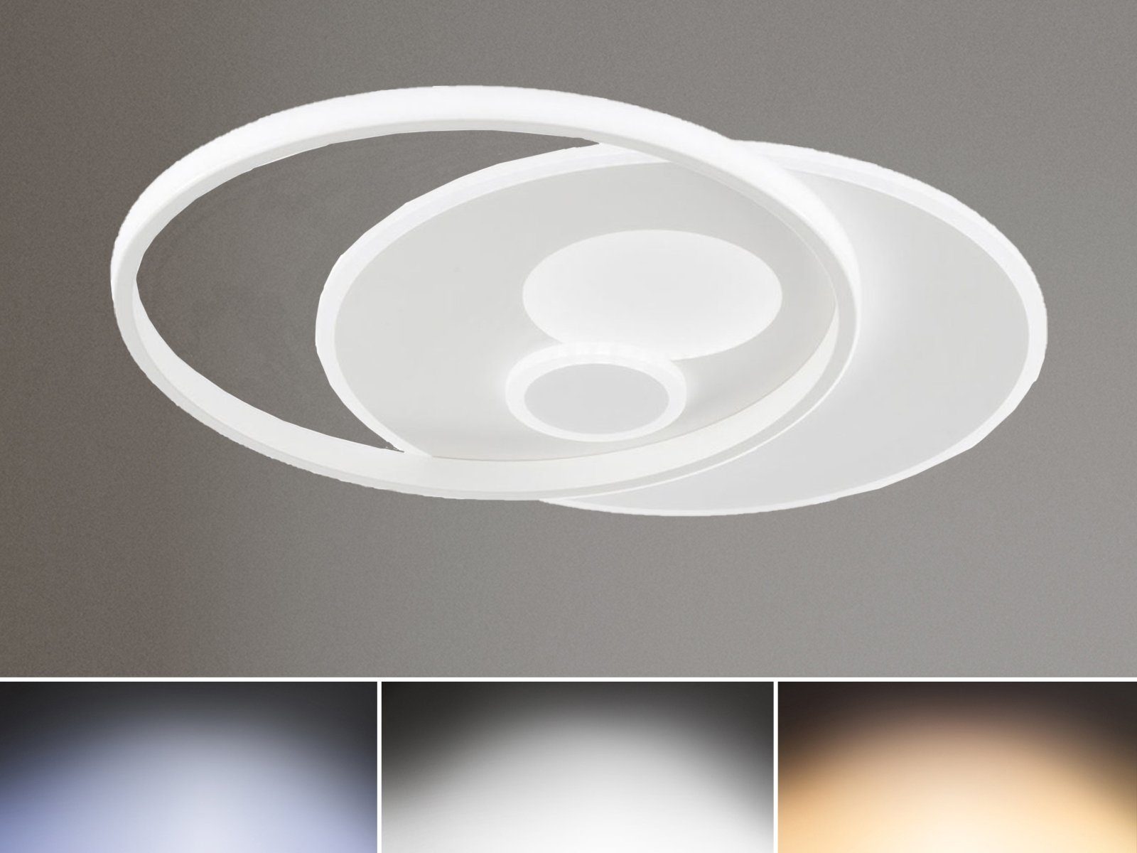 Wofi Led Deckenleuchte Led Wand Und Deckenleuchte Akon In Weiß 4x 10w