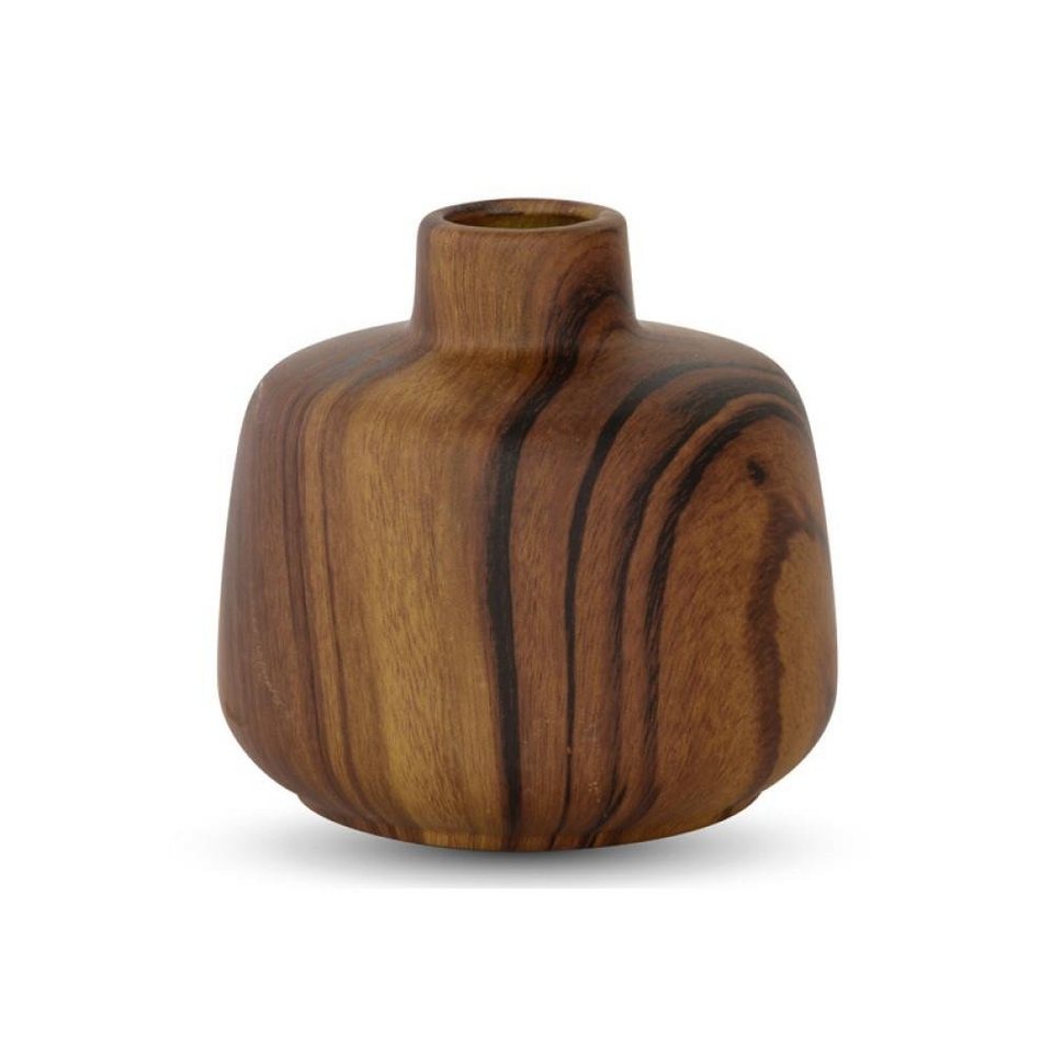 Riffelmacher And Weinberger Tischvase Holzdesign Dunkelbraun 125 X 12