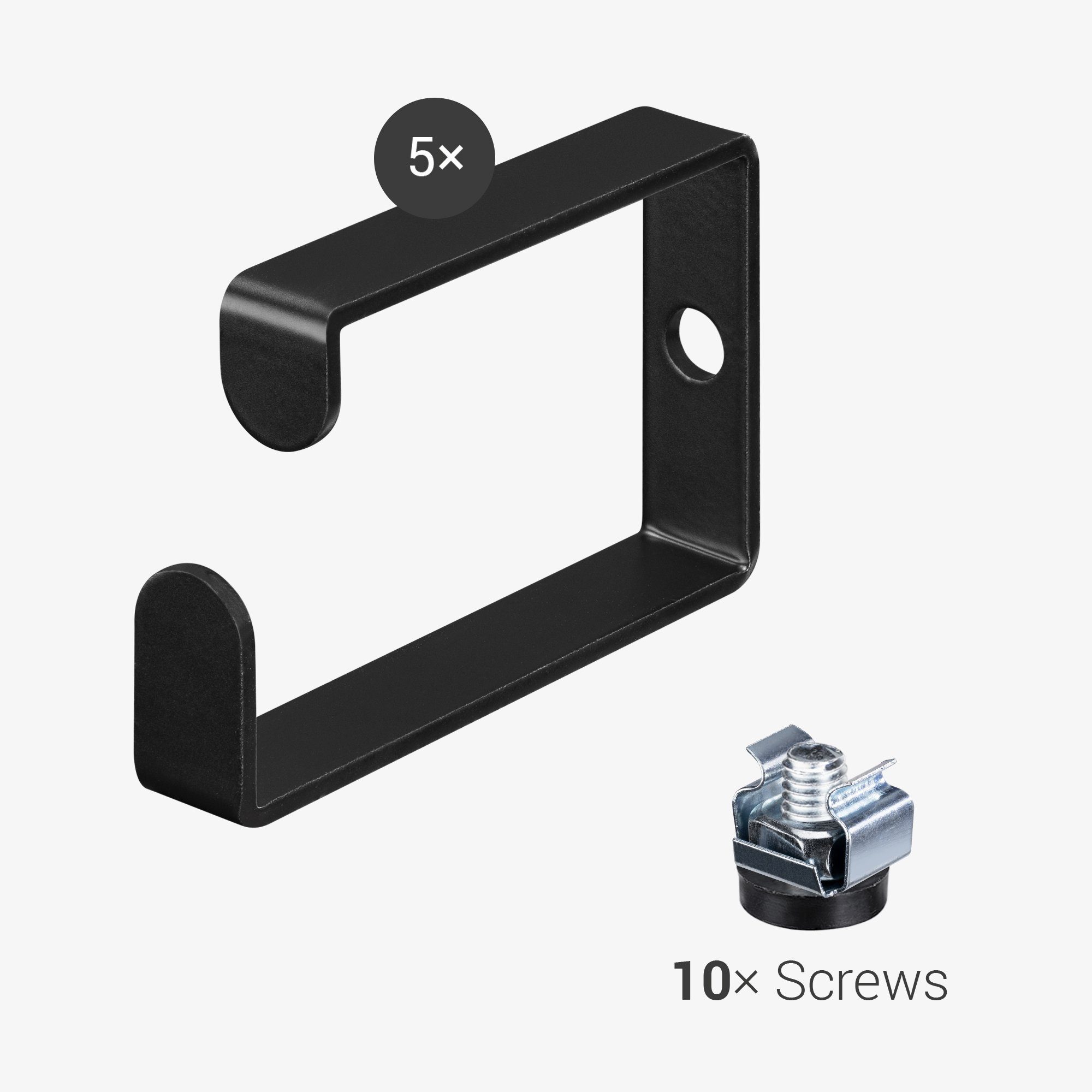 kwmobile Kabelkanal 5x D-Ring Kabelführungsbügel Serverschrank Netzwerkschrank (5-St)