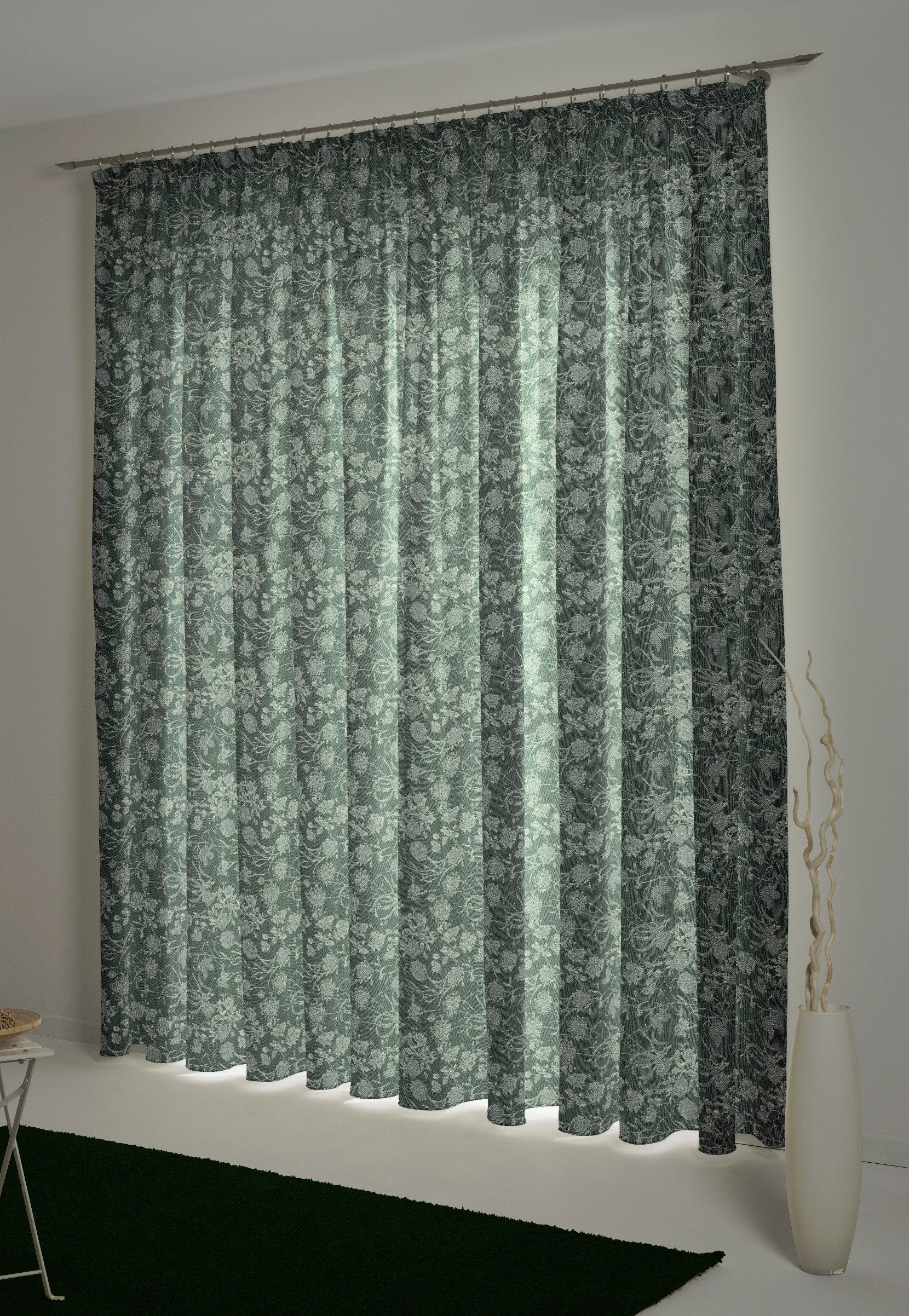 Adam Vorhang Flower Cuvée, Multifunktionsband (1 St), blickdicht, Jacquard, aus Bio-Baumwolle ...