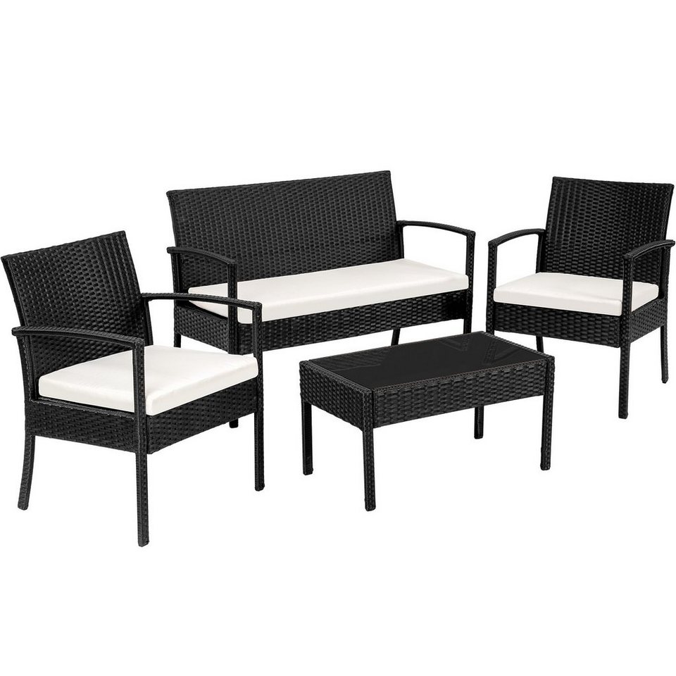Tectake Sitzgruppe Rattan Sitzgruppe Brixen 61 7 Tlg Set Aus