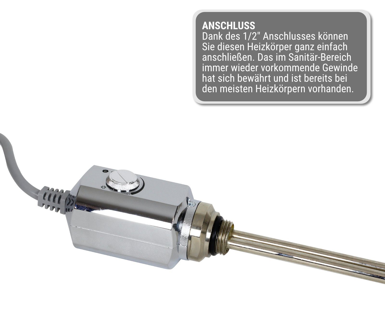 HAGO Heizstab Elektro Heizstab Heizlanze 1/2" Heizpatrone Heizelement