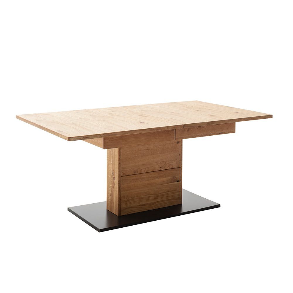 Lomadox Esstisch ALBACETE-05, ausziehbar 180-230cm, Wildeiche geölt (teilmassiv) mit anthrazit