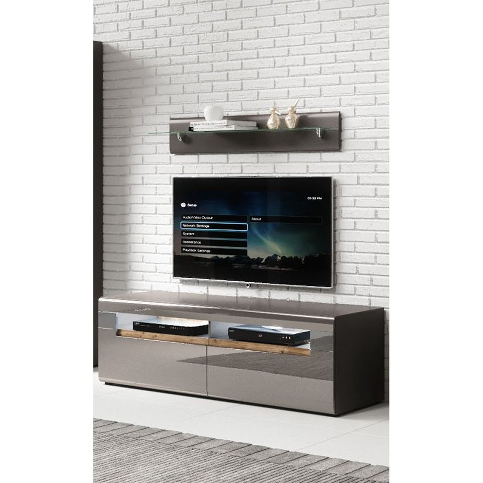 Lomadox Tv Wand Herning 83 2 Tlg Wohnzimmer Tv Board Mit