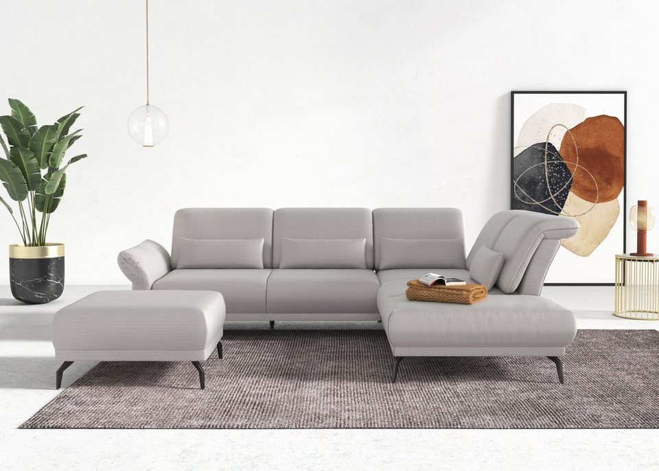 Inosign Ecksofa Coco L Form Sitztiefen Arm Und Kopfteilverstellung