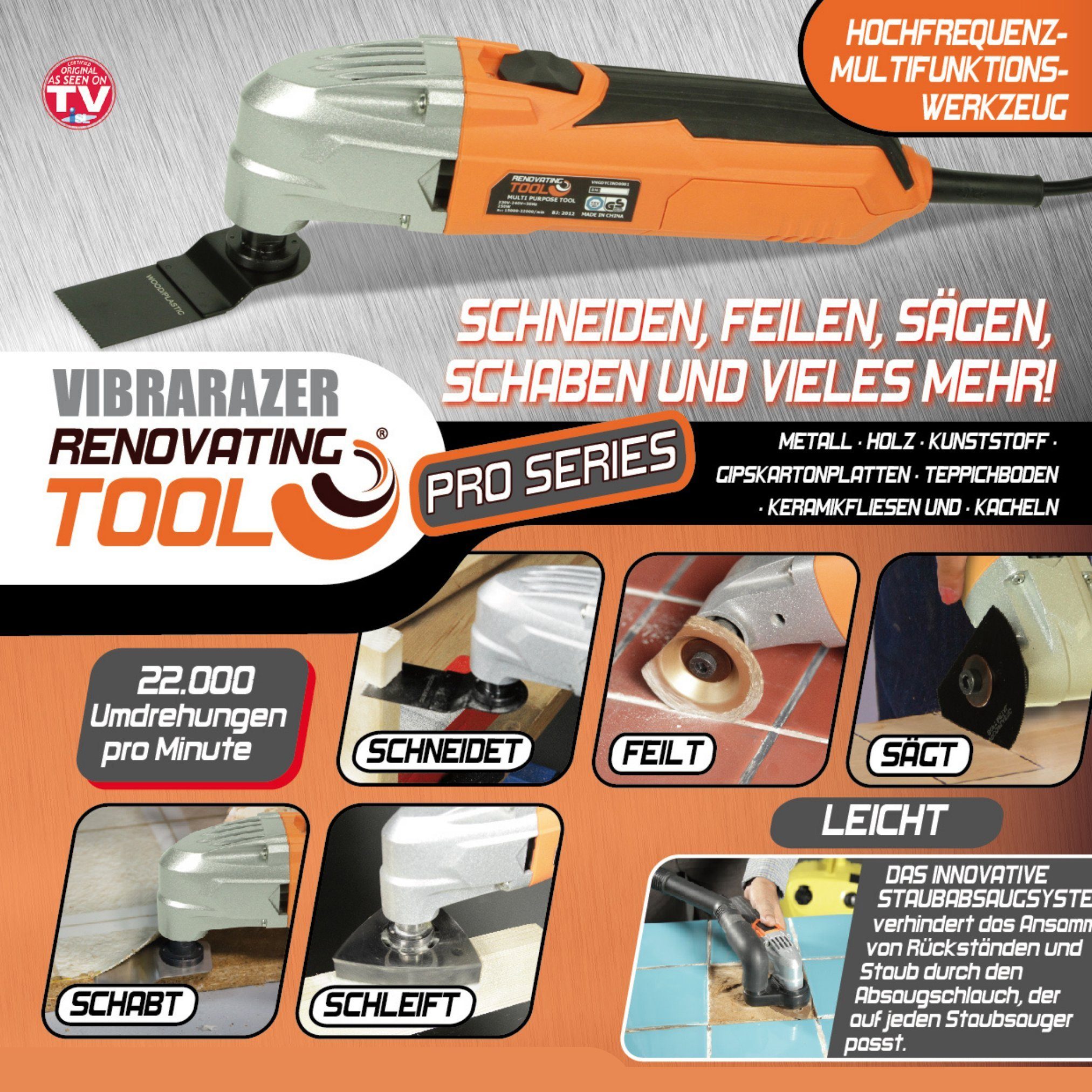 Best Direct® Elektro-Multifunktionswerkzeug Vibrarazer Renovating Tool ...