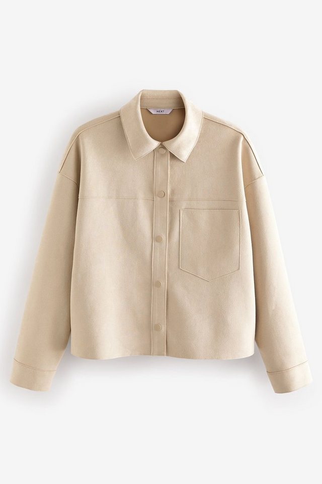 Next Lederjacke Langärmelige Hemdjacke Aus Veloursleder 1 St