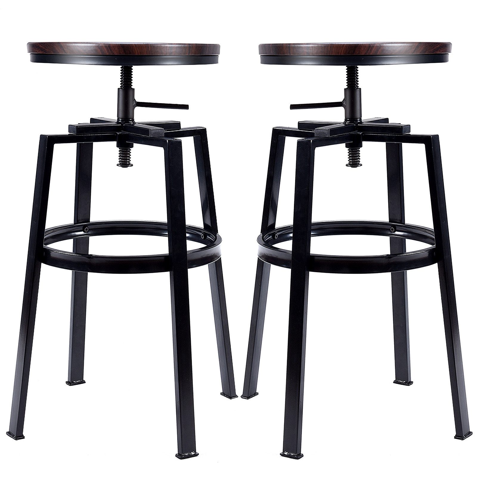 Costway Barhocker 2 St 2er Set Barstuhl Höhenverstellbar