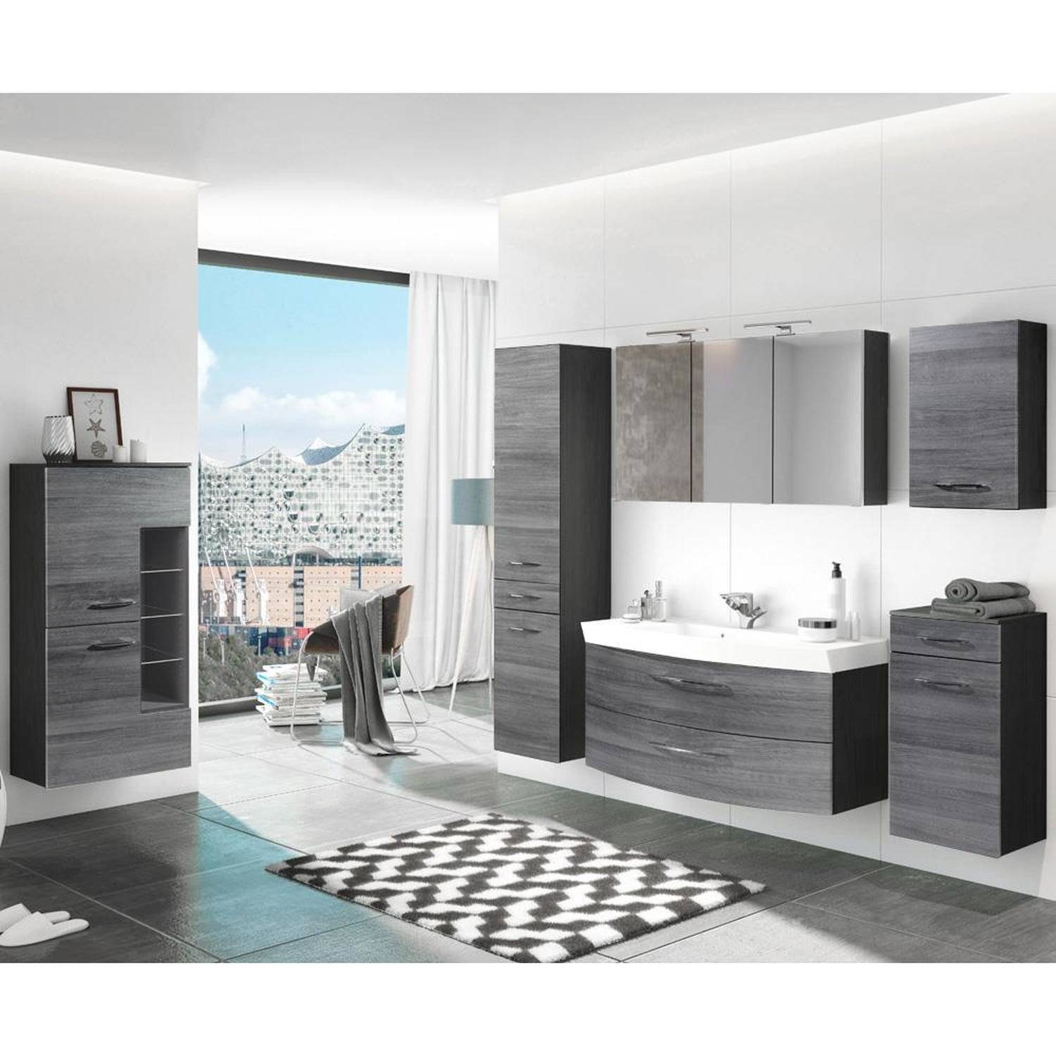 Lomadox Badmöbel Set Florido 03 Spar Set 6 Tlg Mit 120cm