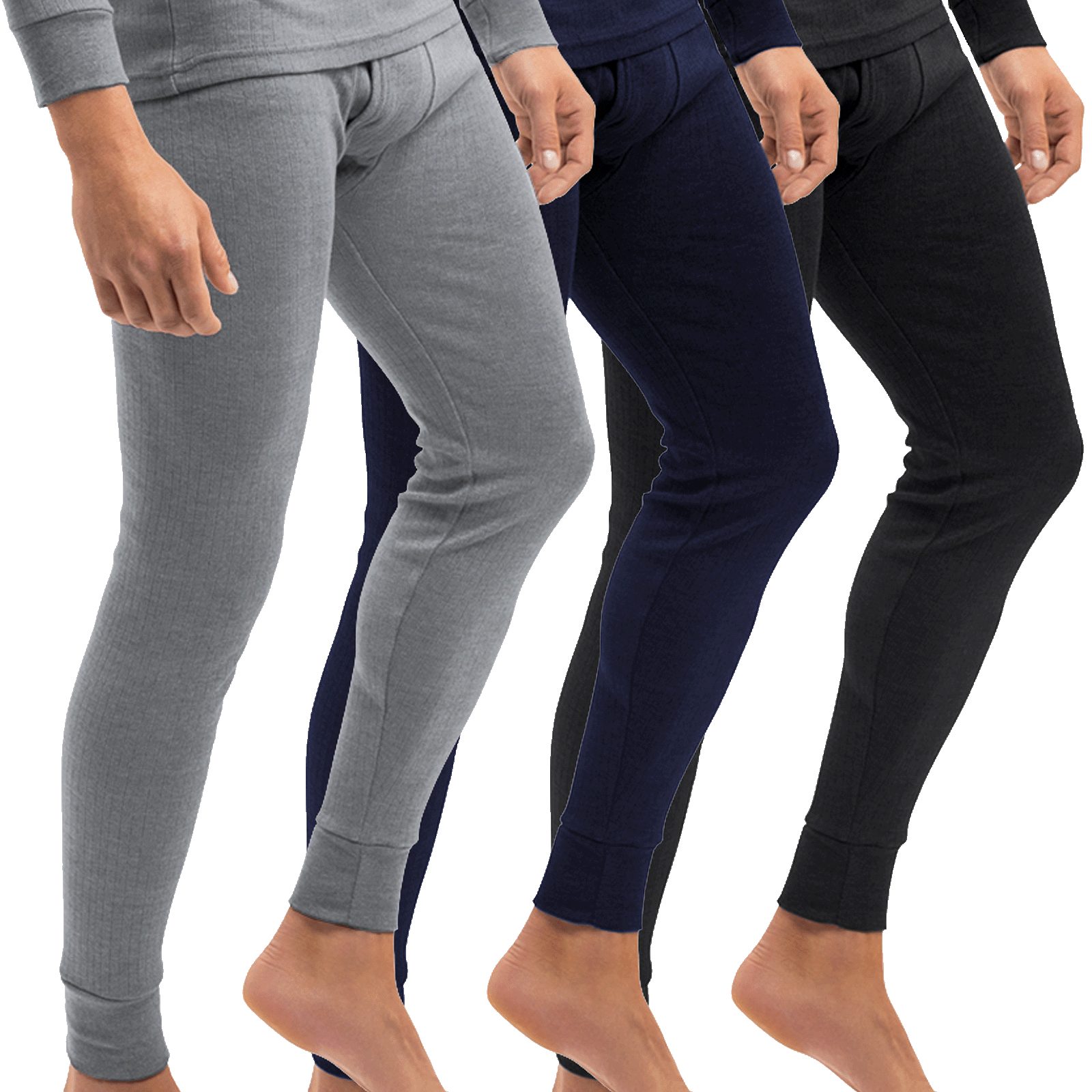 Markenwarenshop Style Lange Unterhose 3er Set Herren Lange Unterhose