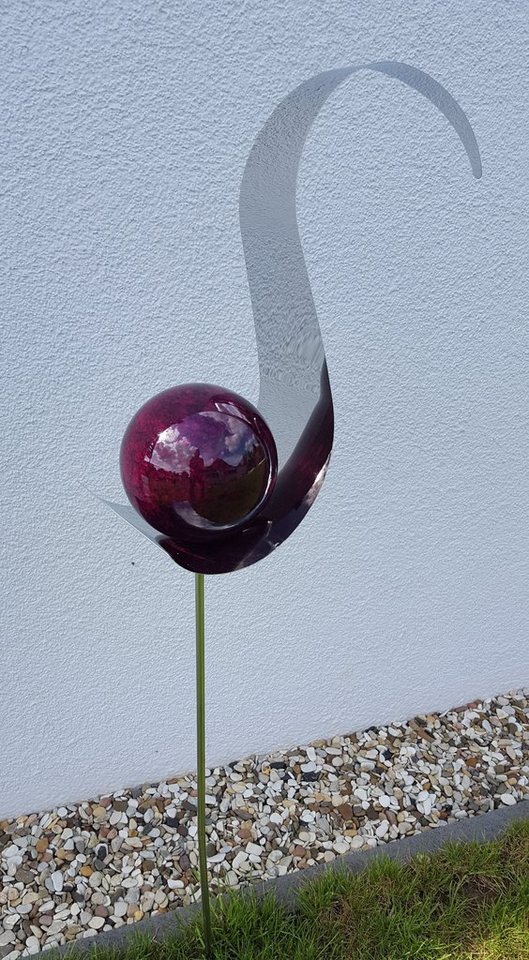 Jürgen Bocker Gartenambiente Gartenstecker Flame Edelstahl Violett