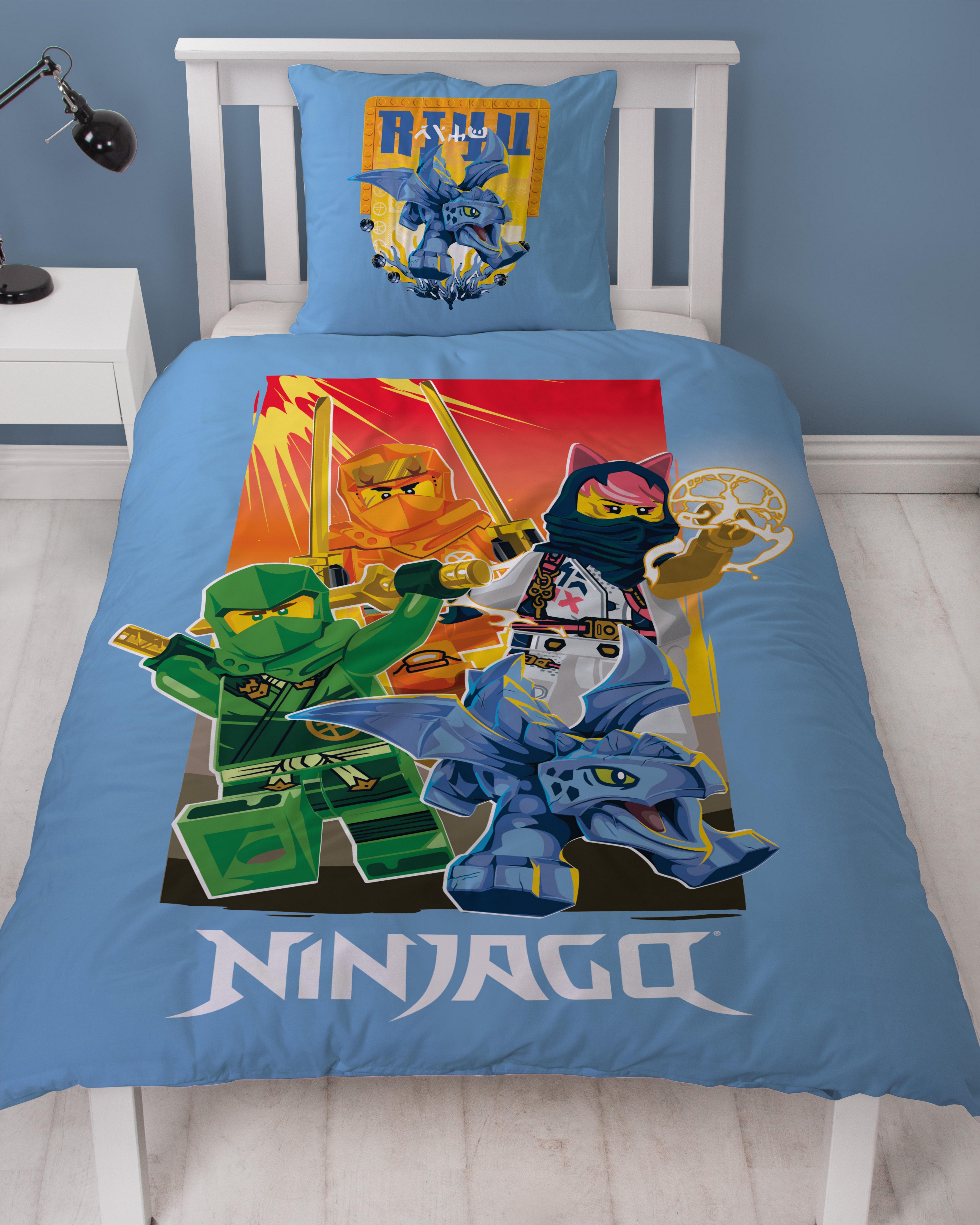 MTOnlinehandel Bettwäsche Lego Ninjago Drache Riyu, 135x200 + 80x80 cm ...