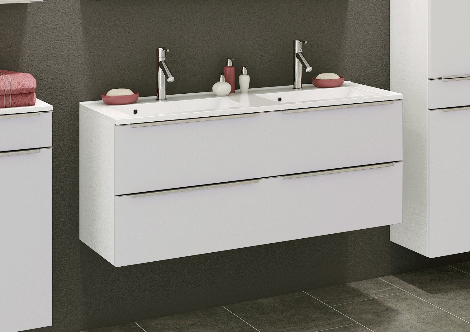 HELD MÖBEL Waschtisch-Set 120 x 56 x 47 cm (B/H/T), Korpus aus ...