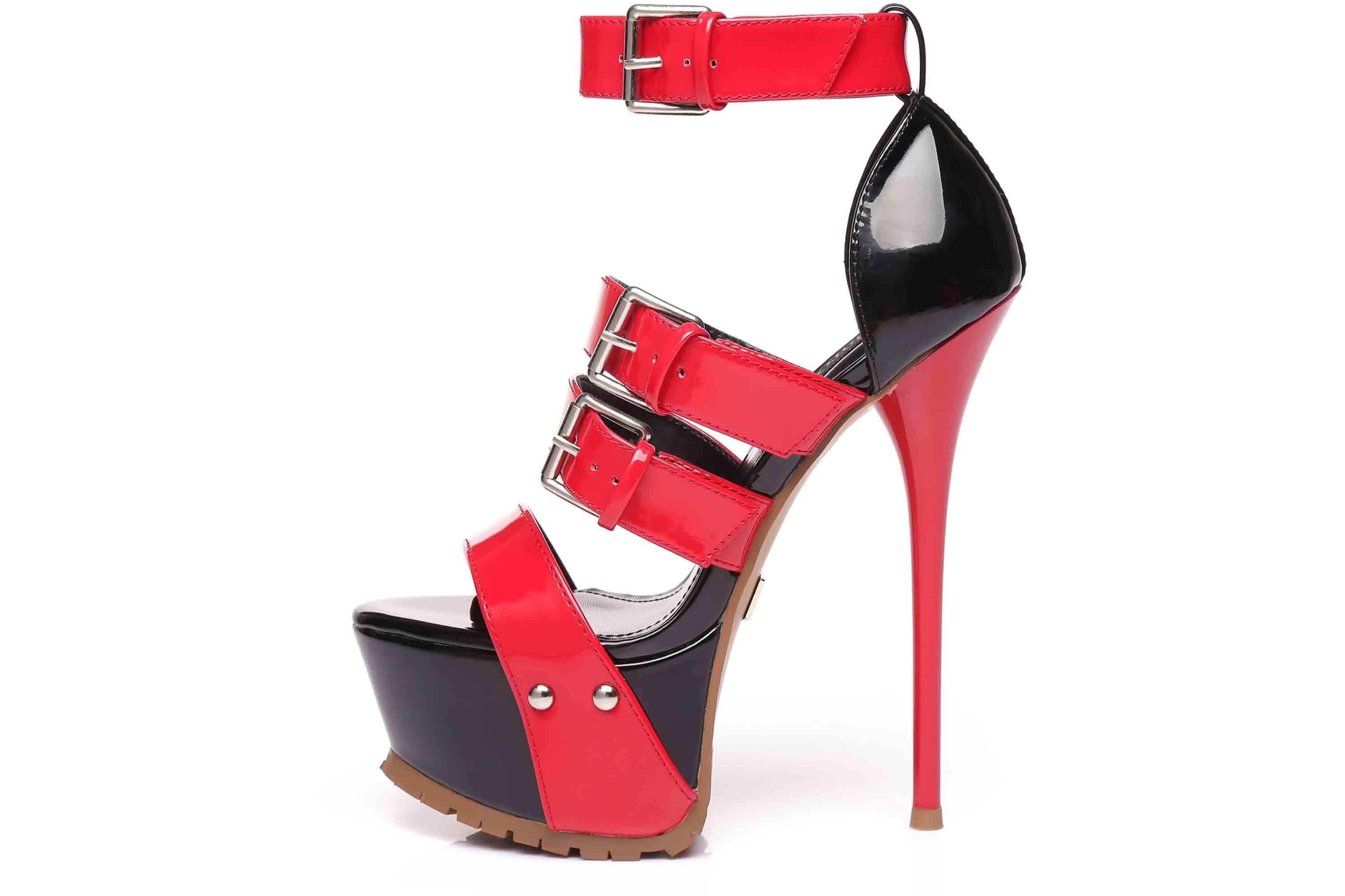 Giaro Sienna Black Red Shiny High-Heel-Pumps