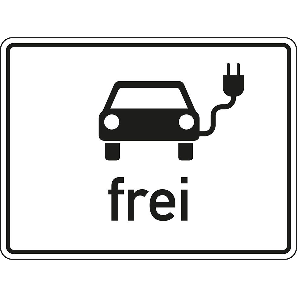 Dreifke Verkehrsschild VZ Elektr. betriebene Fahrzeuge frei,Nr.1024-20,Alu RA0,600x450mm