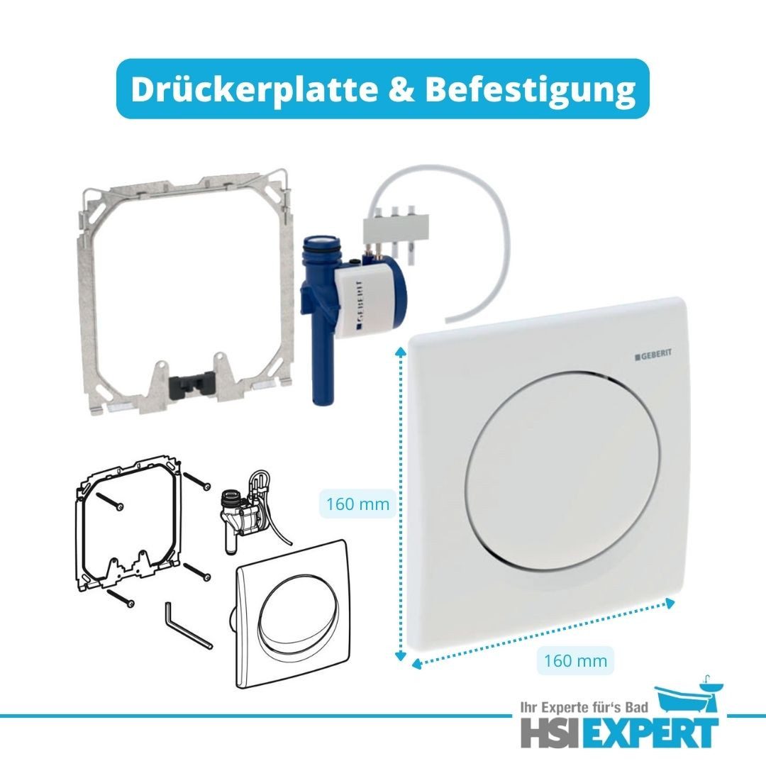 HGMBAD Urinal Urinal mit Deckel Geberit Vorwandelement Set, Keramik ...