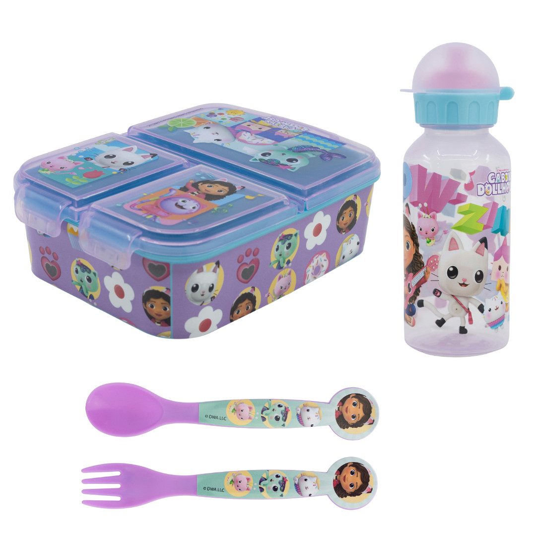 Gabbys Dollhouse Lunchbox Gabbys Dollhouse Kinder 4 Tlg Set Brotdose 3