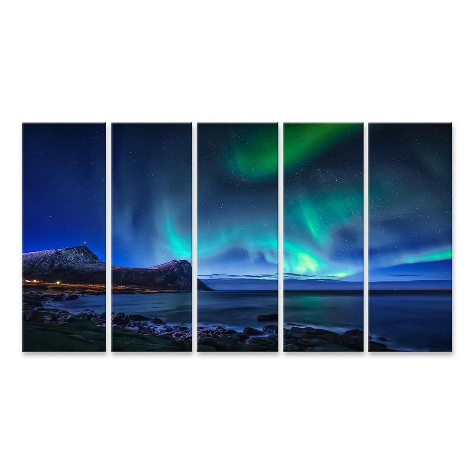 Islandburner Leinwandbild Bild Auf Leinwand Aurora Borealis Nachthimmel
