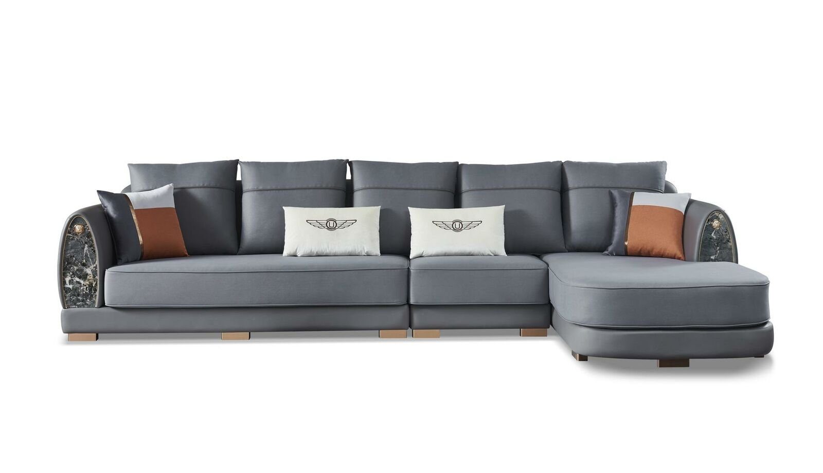 Jvmoebel Ecksofa Design Ecksofa Couch Polster Leder Sofa Sitz Ecke