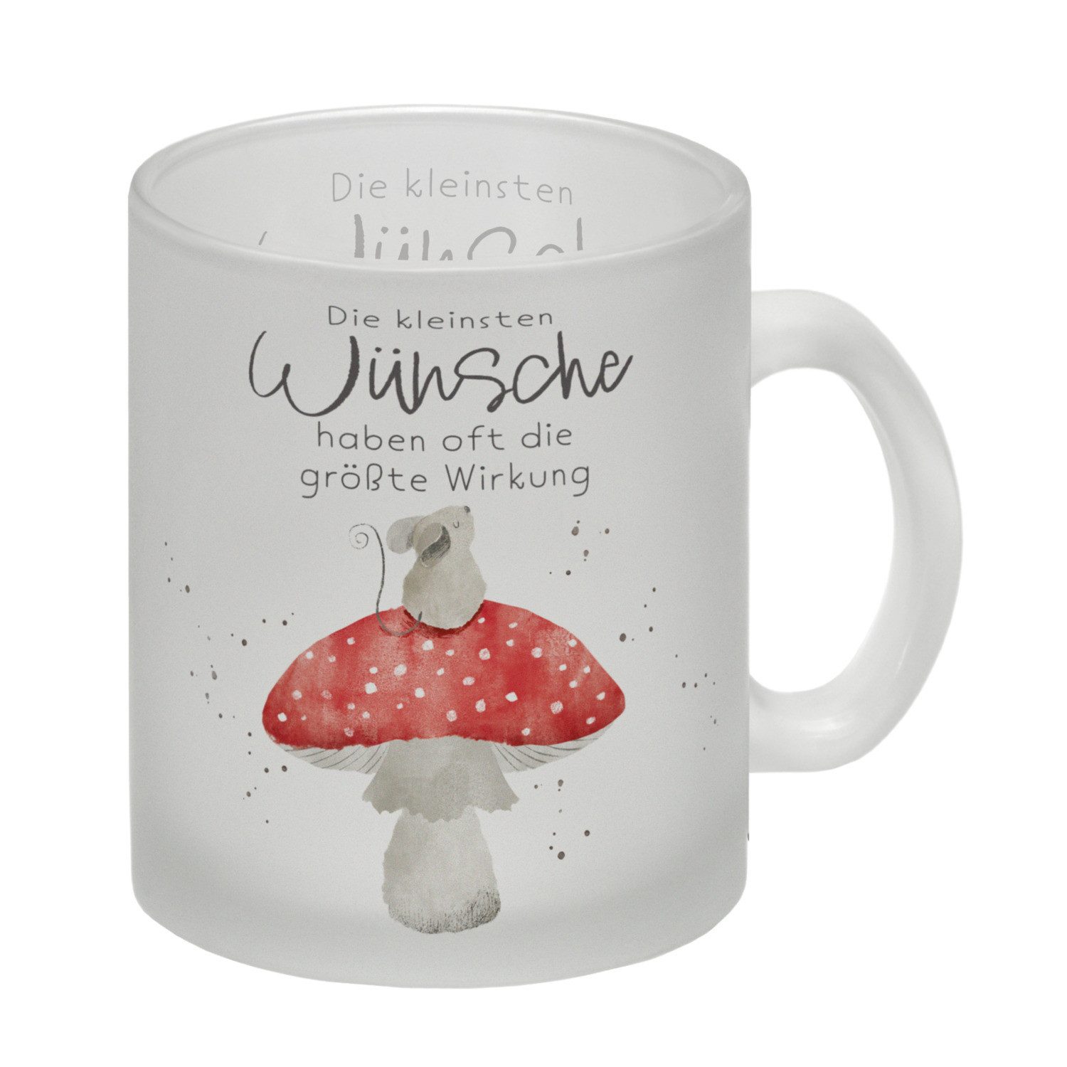 Speecheese Tasse Maus Auf Fliegenpilz Glas Tasse Mit Spruch Kleinste