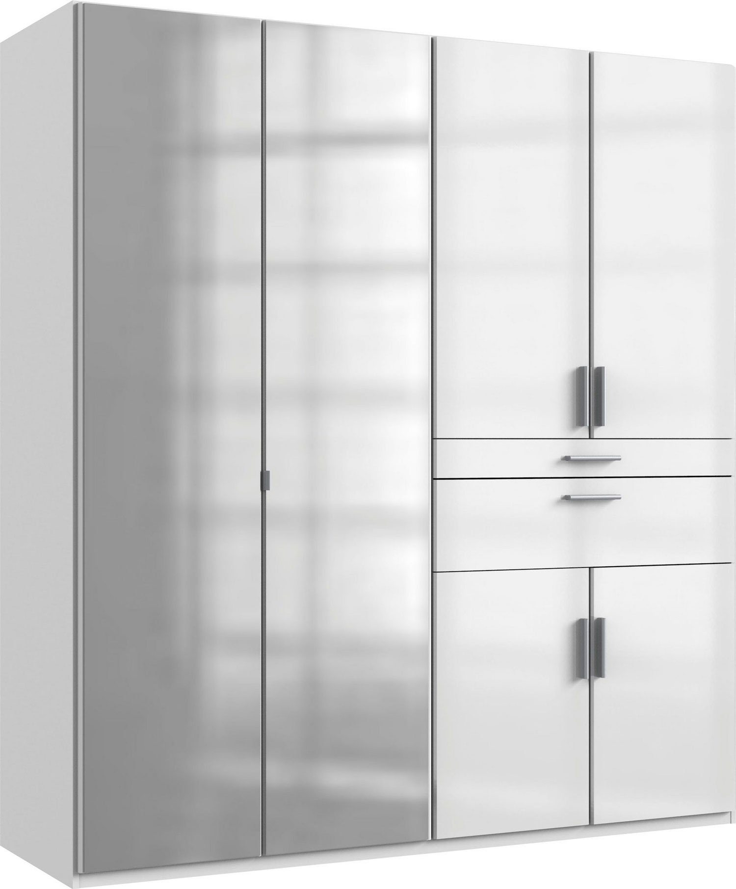 Wimex Kleiderschrank Blankenese 1 St 180cm Weiß Hochglanz Lack Mit