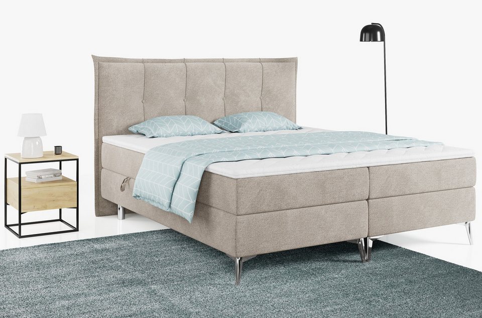Mks MÖbel Boxspringbett Artful Doppelbett Mit Multipocket Matratze