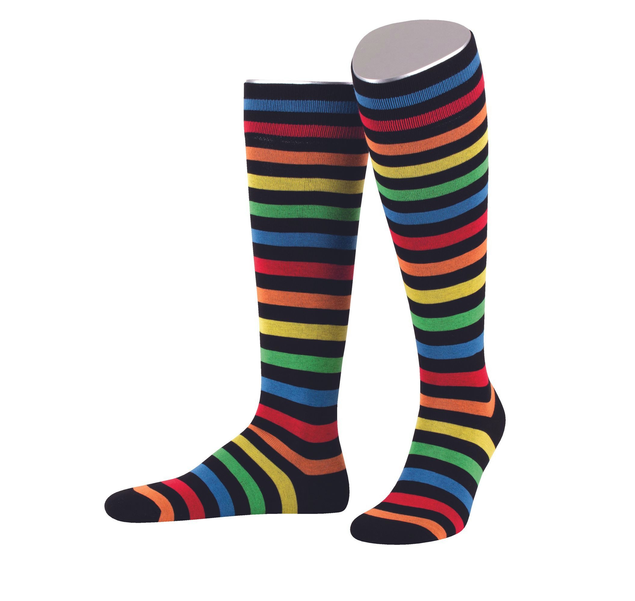 JD J. Dirks Socken CL20L Multicolor-Kniestrümpfe aus Bio-Baumwolle, bunt