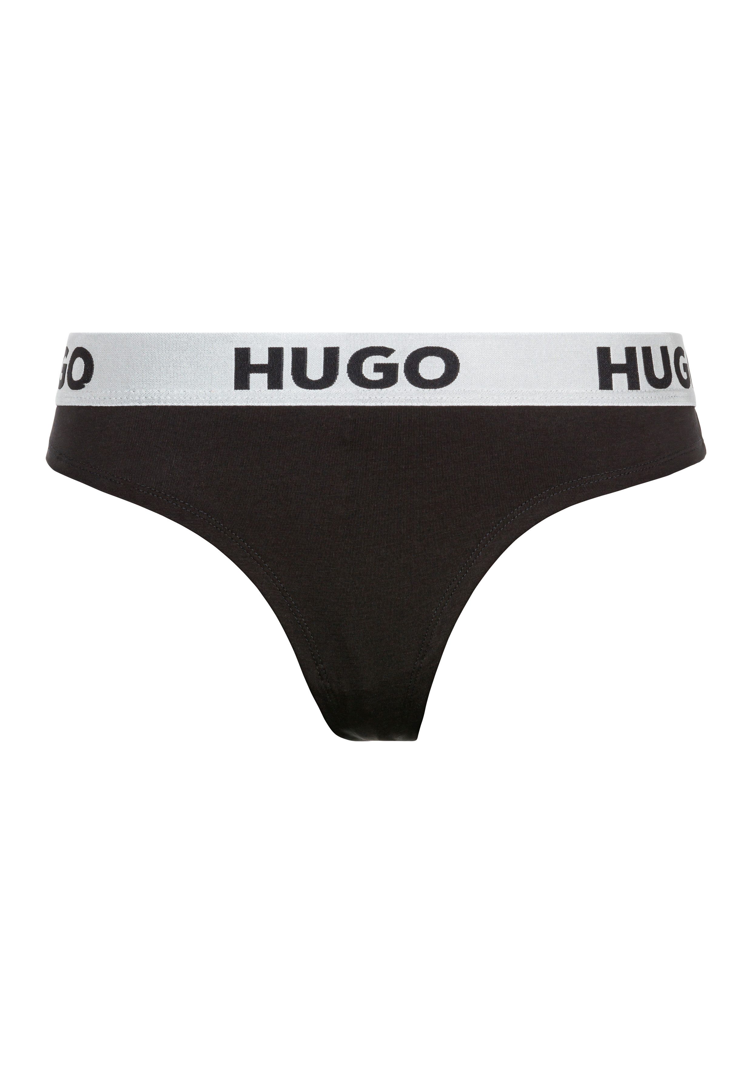 HUGO String THONG SPORTY LOGO mit HUGO Logo auf elastischem Bund, Aus ...