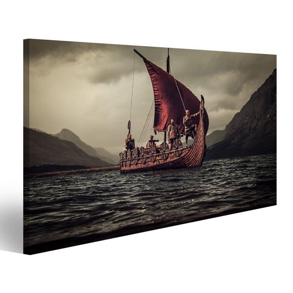 Islandburner Leinwandbild Bild Auf Leinwand Gruppe Von Wikingern Auf
