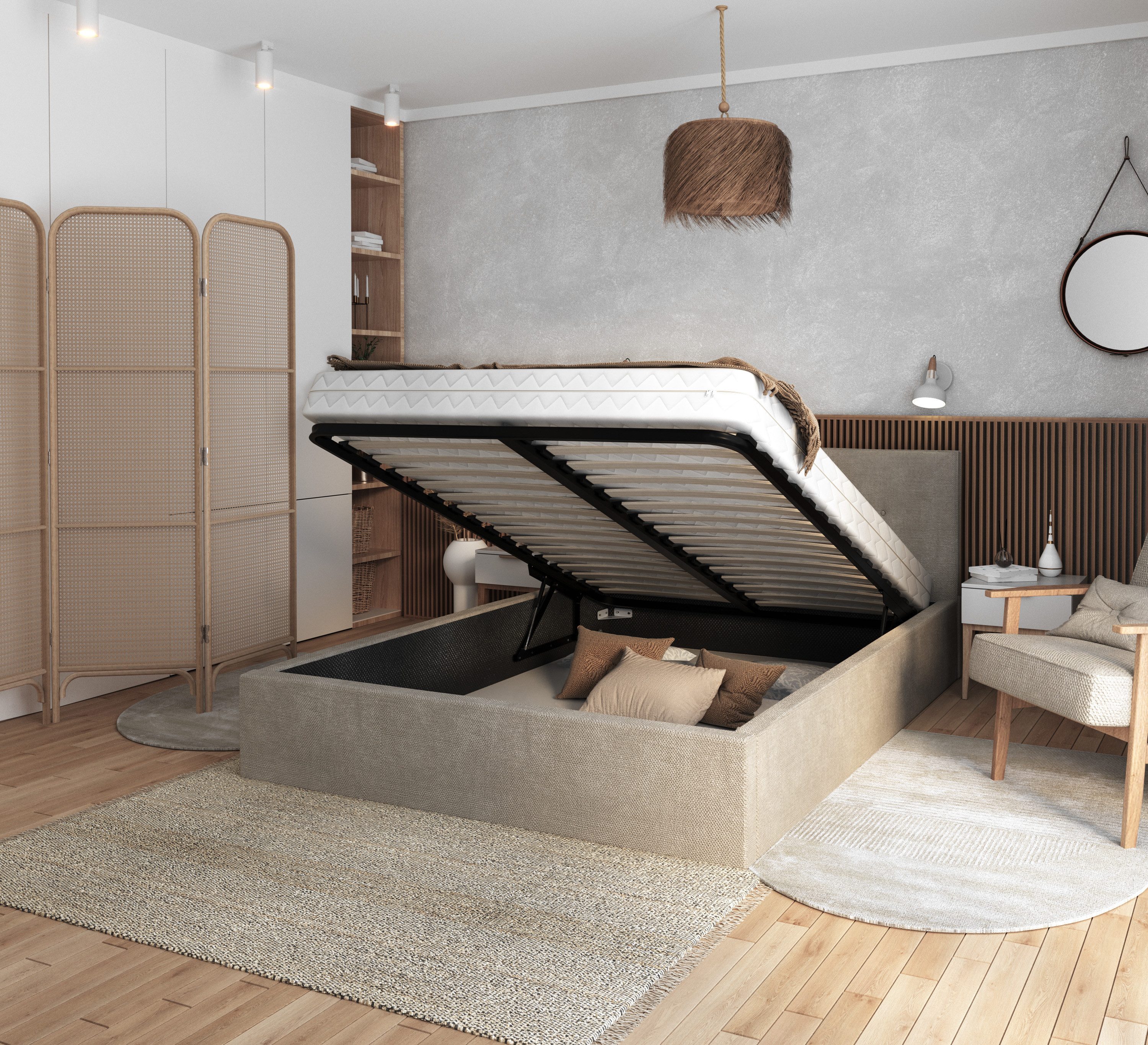 Bett Mit Bettkasten Zum Aufklappen