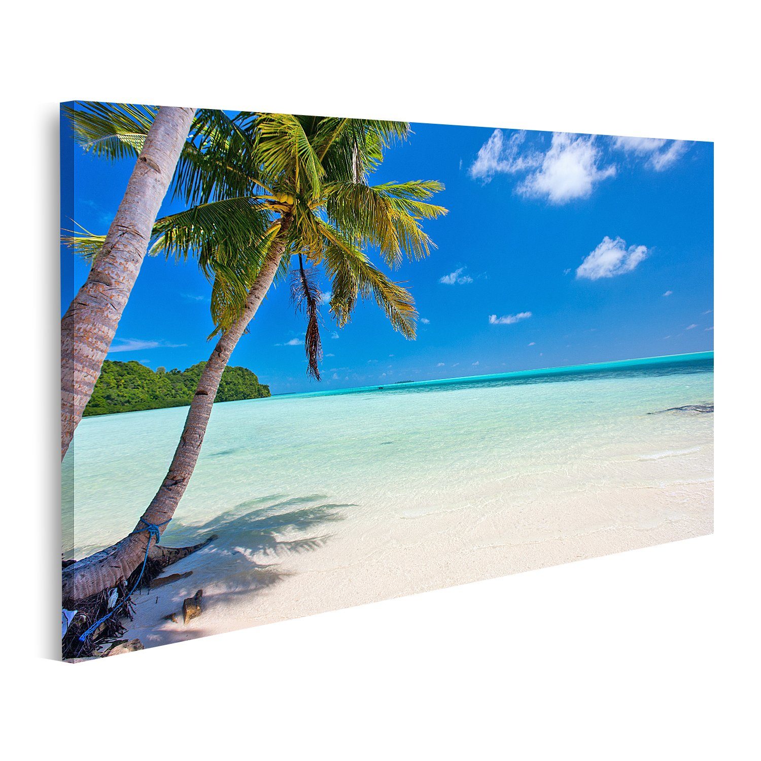 islandburner Leinwandbild Bild auf Leinwand Schöne tropische Strand Exotische Insel Pazifik Palm