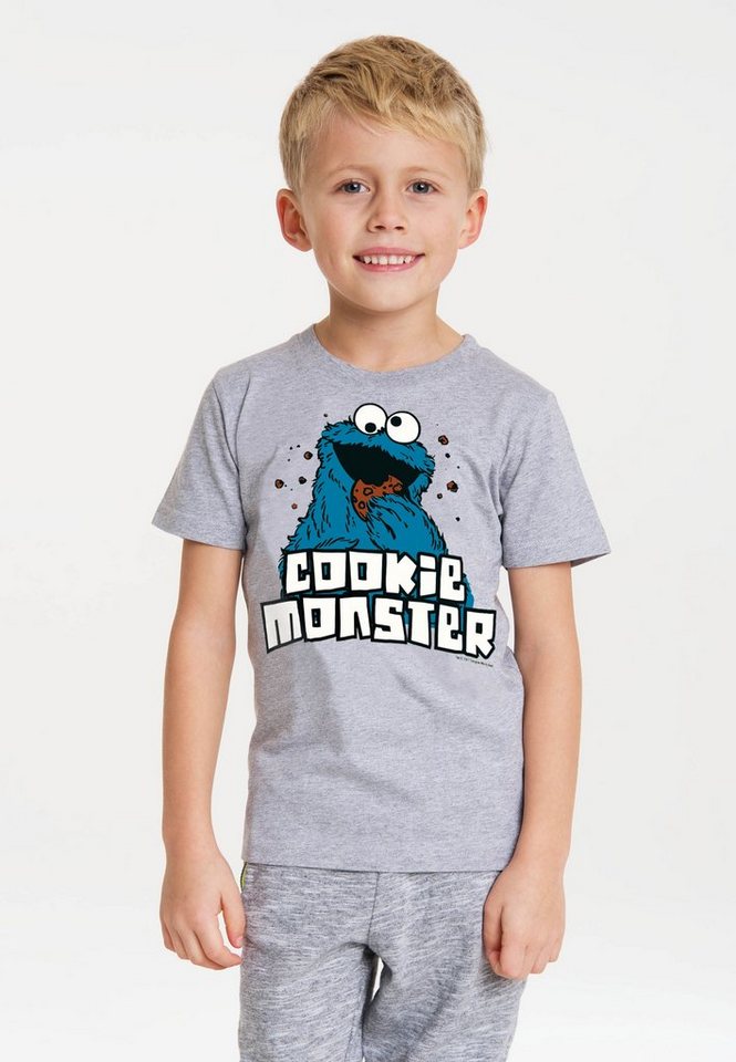 Logoshirt T Shirt Sesamstraße Krümelmonster Mit Coolem Frontprint