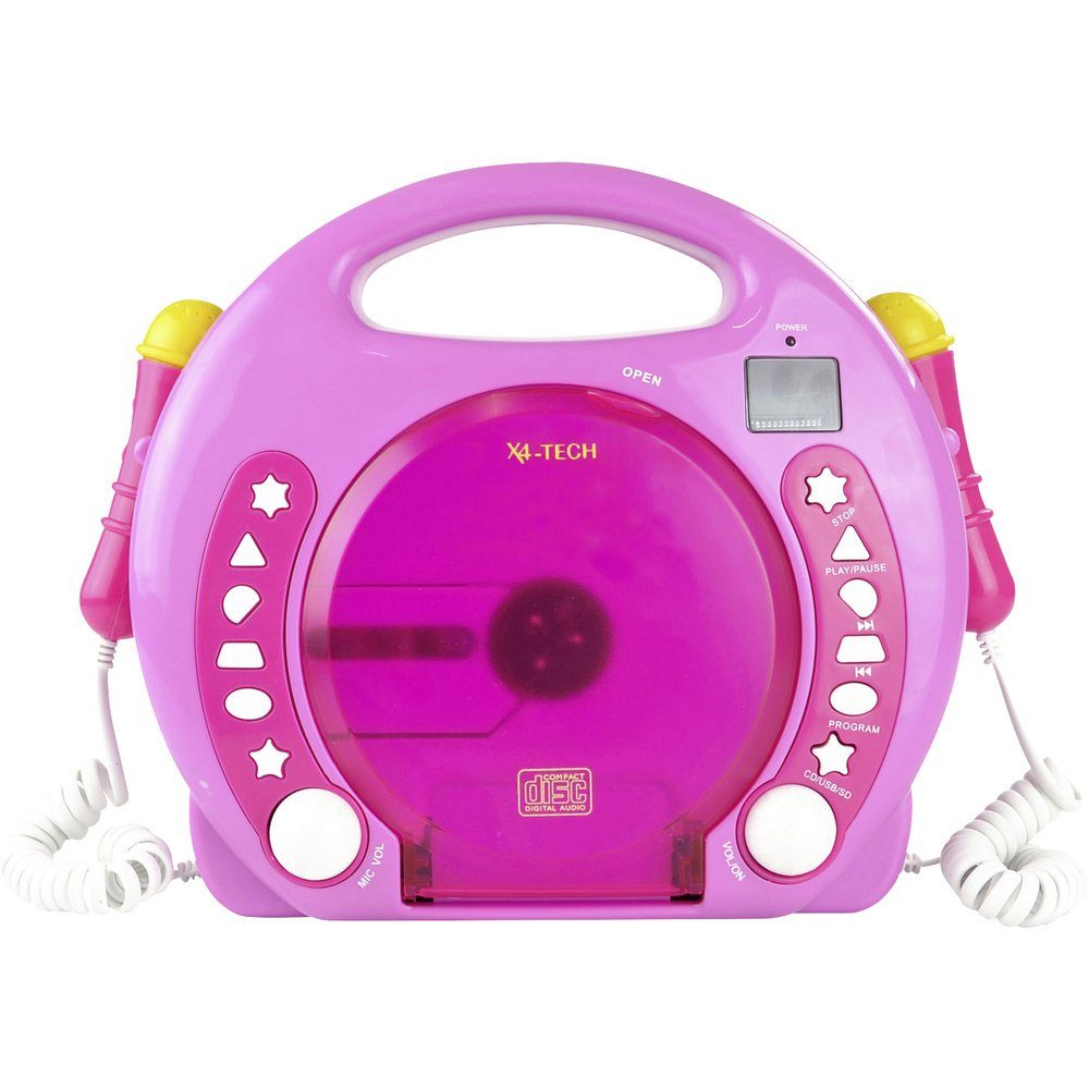 X4-TECH X4 Tech Bobby Joey Kinder CD-Player CD, SD, USB Inkl. Mikrofon ...