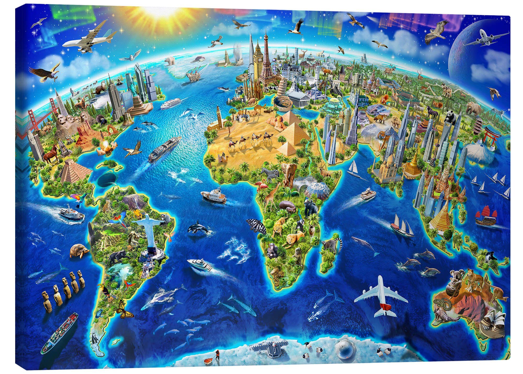 Posterlounge Leinwandbild Adrian Chesterman Wahrzeichen Der Welt