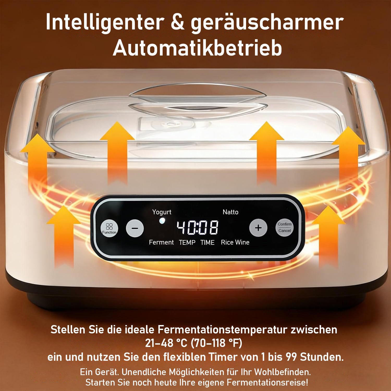 SWGOTA Joghurtbereiter Joghurtbereiter, 1,6 L SUS304-Innenbehälter ...