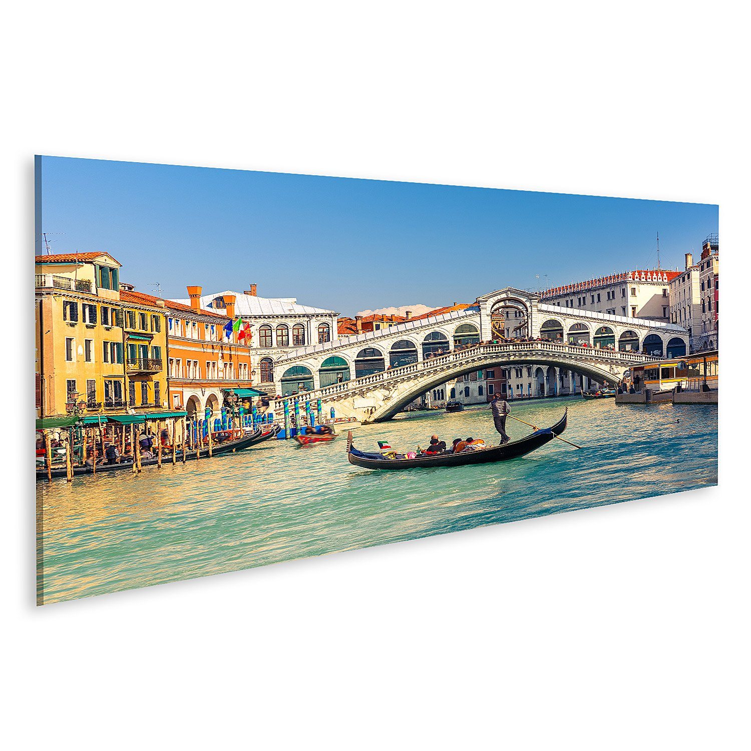 islandburner Leinwandbild »Bild auf Leinwand Gondola In Der Nähe Der Rialto Brücke In Venedig Ita«